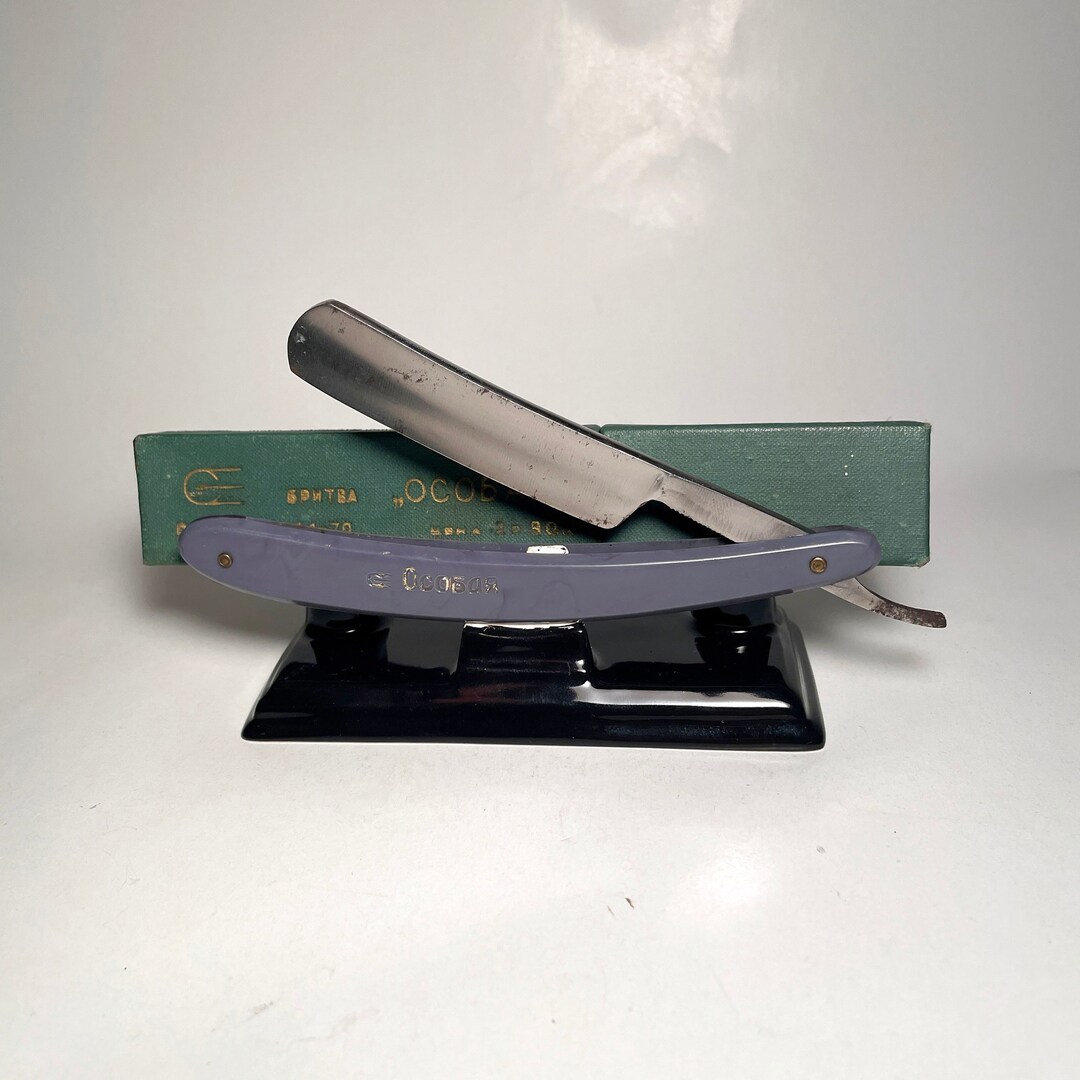 NOS osobaya ОСОБАЯ 1970s Vintage Soviet Straight Razor Ussr Rare Cut ...