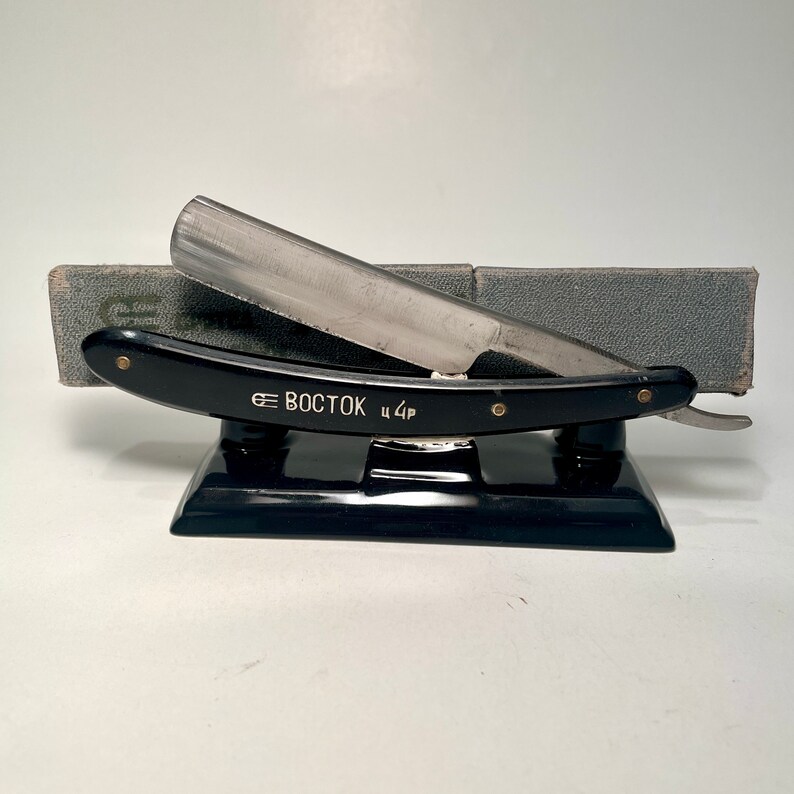 VOSTOK ВОСТОК 70s Rare USSR Straight Razor Soviet Vintage Collectible ...