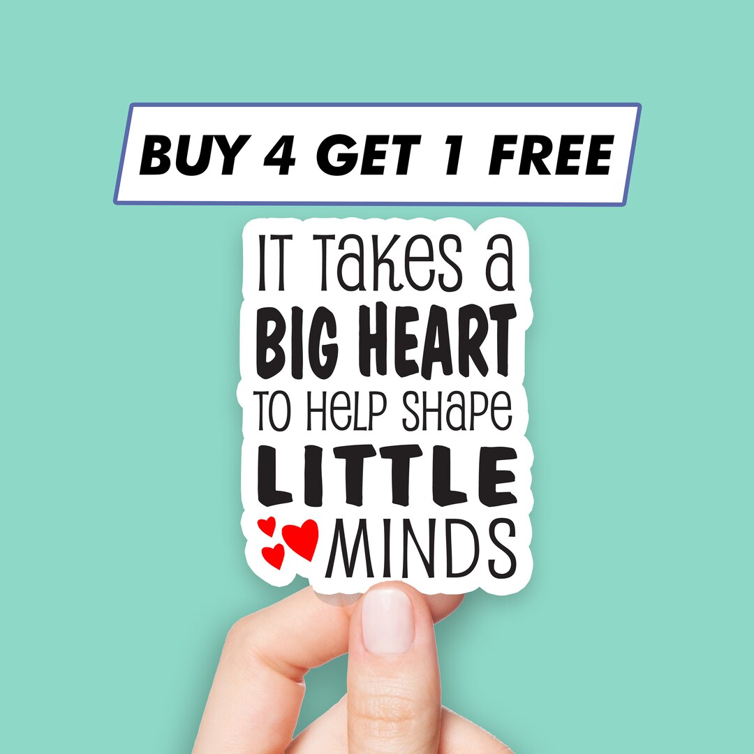 Inspiration Big Heart Sticker Motivation Sayings Stickers Laptop ...