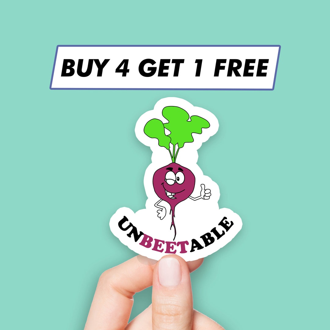 Funny Unbeetable Sticker Beets Quote Stickers Laptop Stickers Aesthetic ...