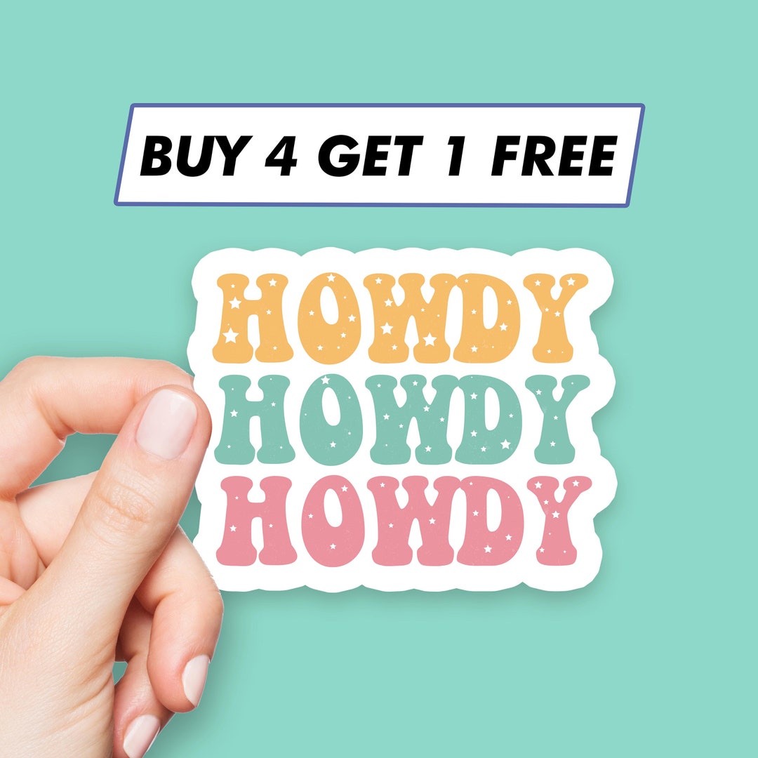 Hellow Howdy Sticker Texas Quote Stickers Laptop Stickers Aesthetic ...