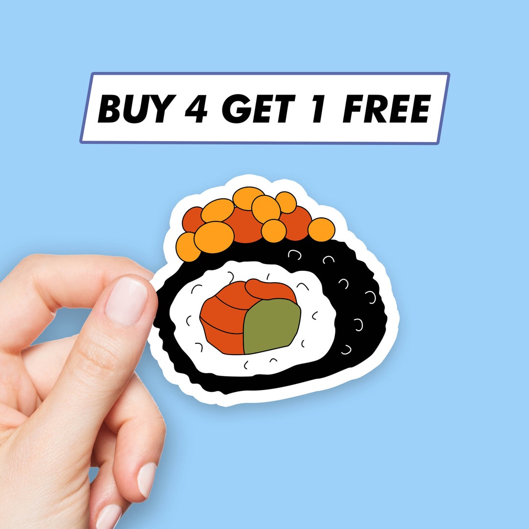 Cute Sushi Sticker Kawaii Food Stickers Laptop Stickers Aesthetic ...