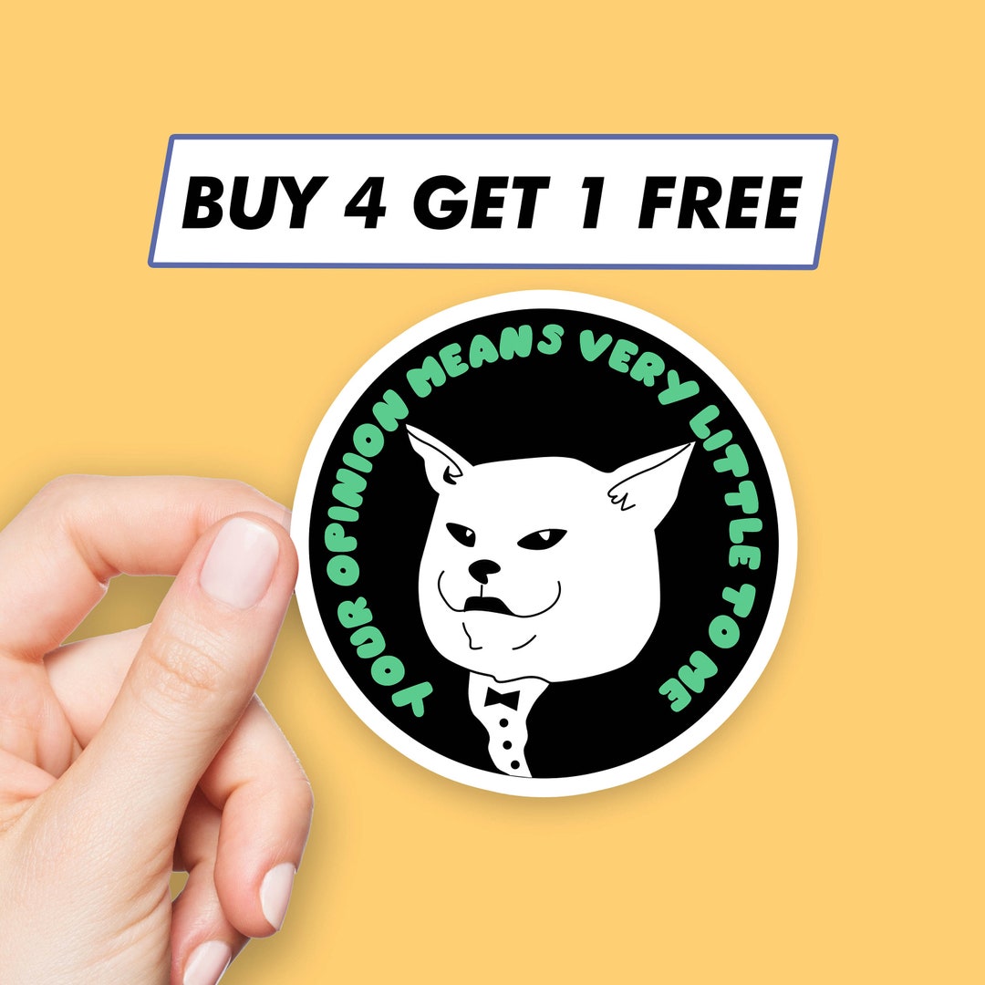 Funny Confused Cat Sticker Snarky Quote Stickers Laptop Stickers ...