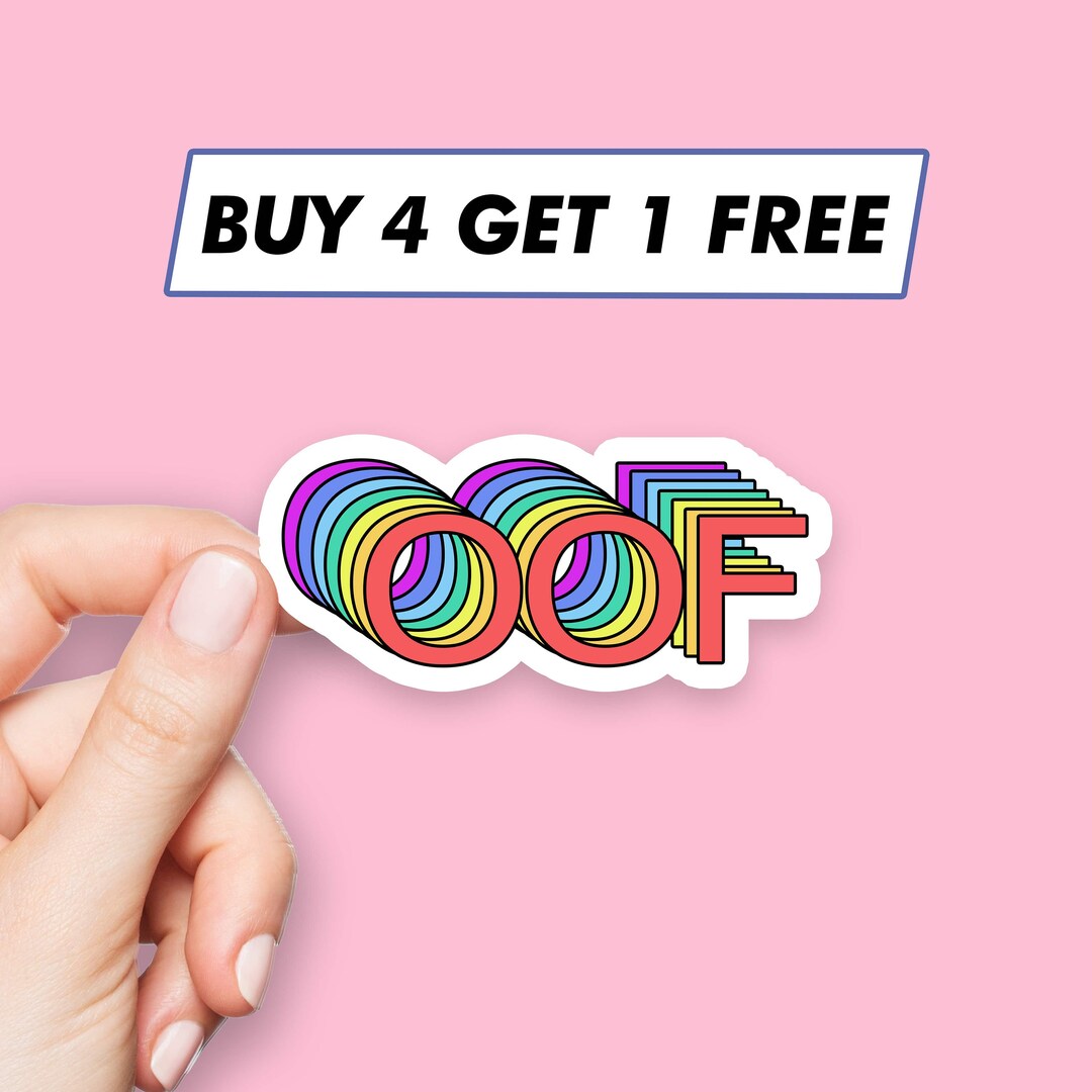 Rainbow Oof Sticker Funny Saying Stickers Laptop Stickers Aesthetic ...