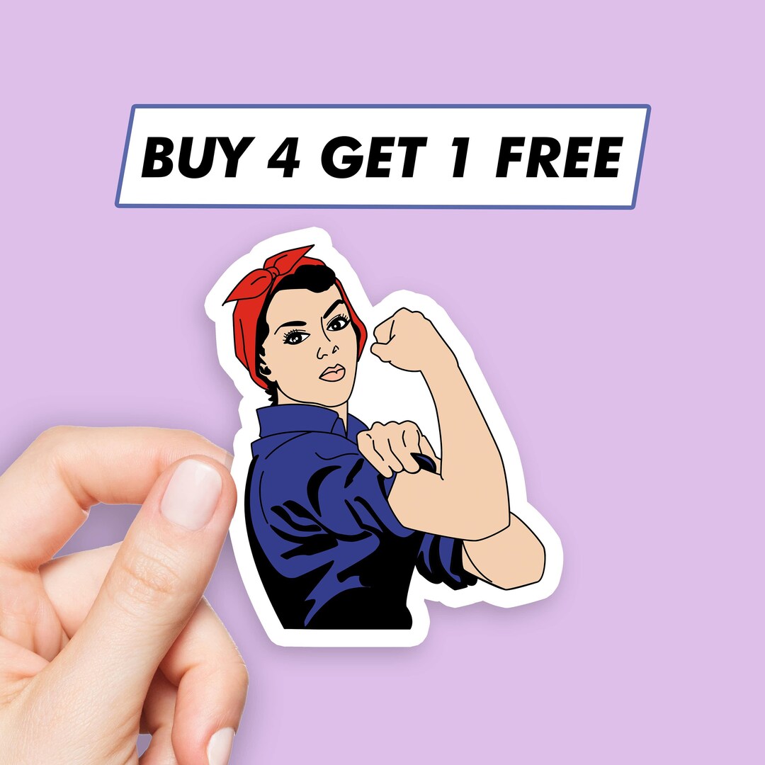 Girl Boss Rosie the Riveter Sticker Feminist Symbol Stickers Laptop ...