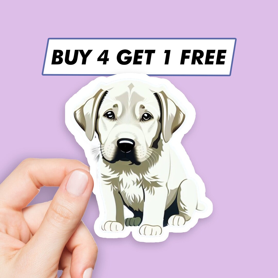 Cute Labrador Retriever Sticker Dog Puppy Stickers Laptop Stickers ...