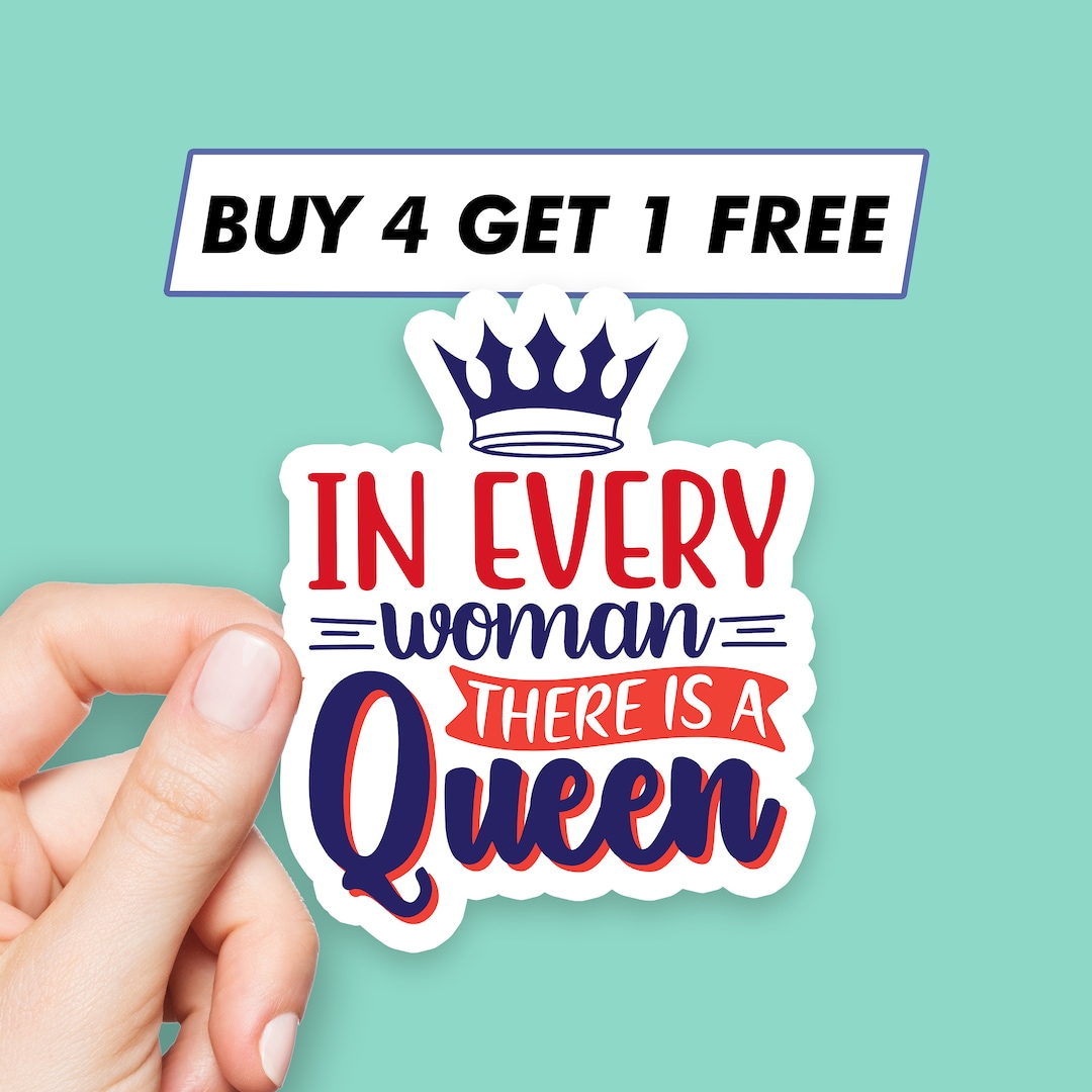 Cool Woman Queen Sticker Girl Power Quotes Stickers Laptop Stickers ...