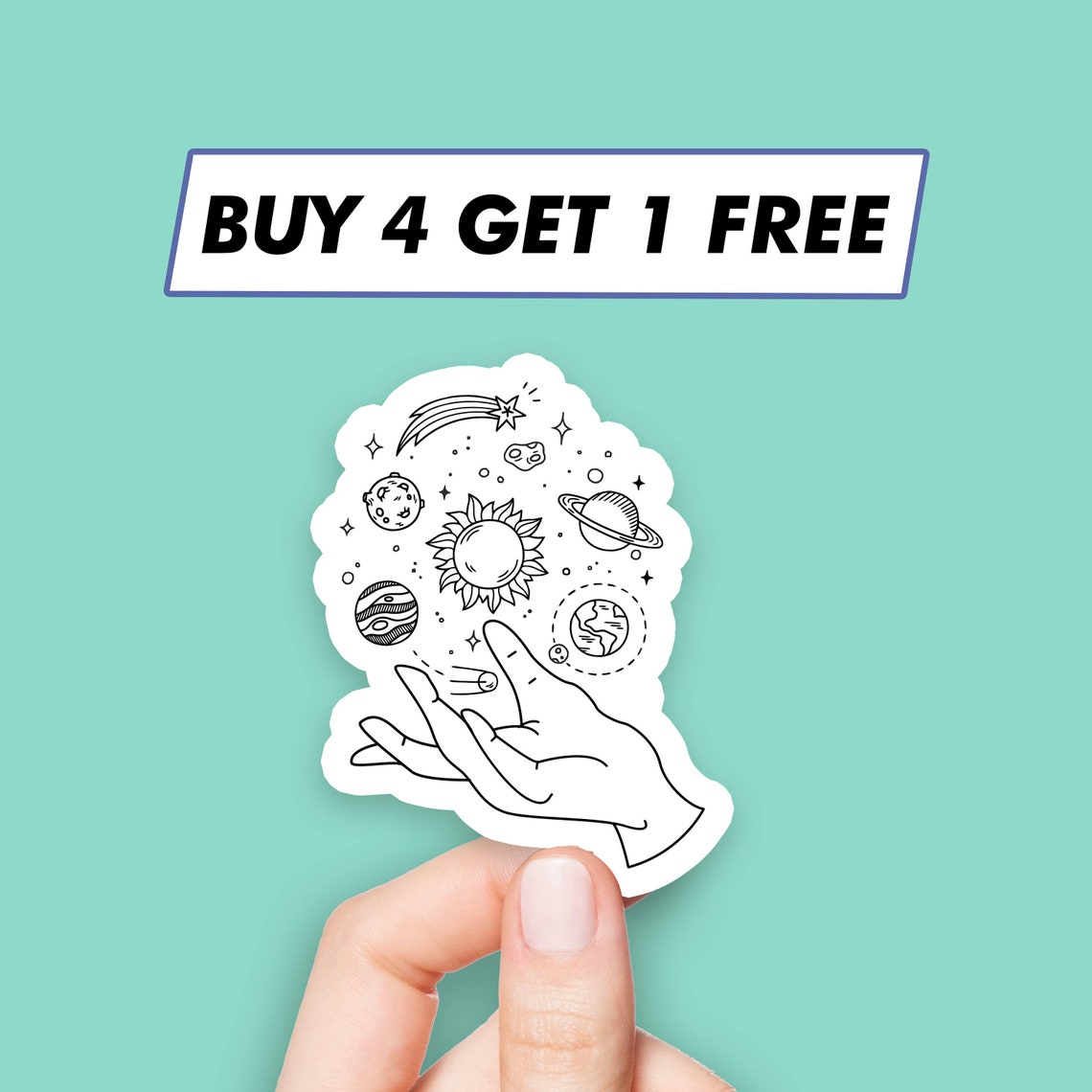 Galaxy Planets Sticker Nasa Space Stickers Laptop Stickers - Etsy