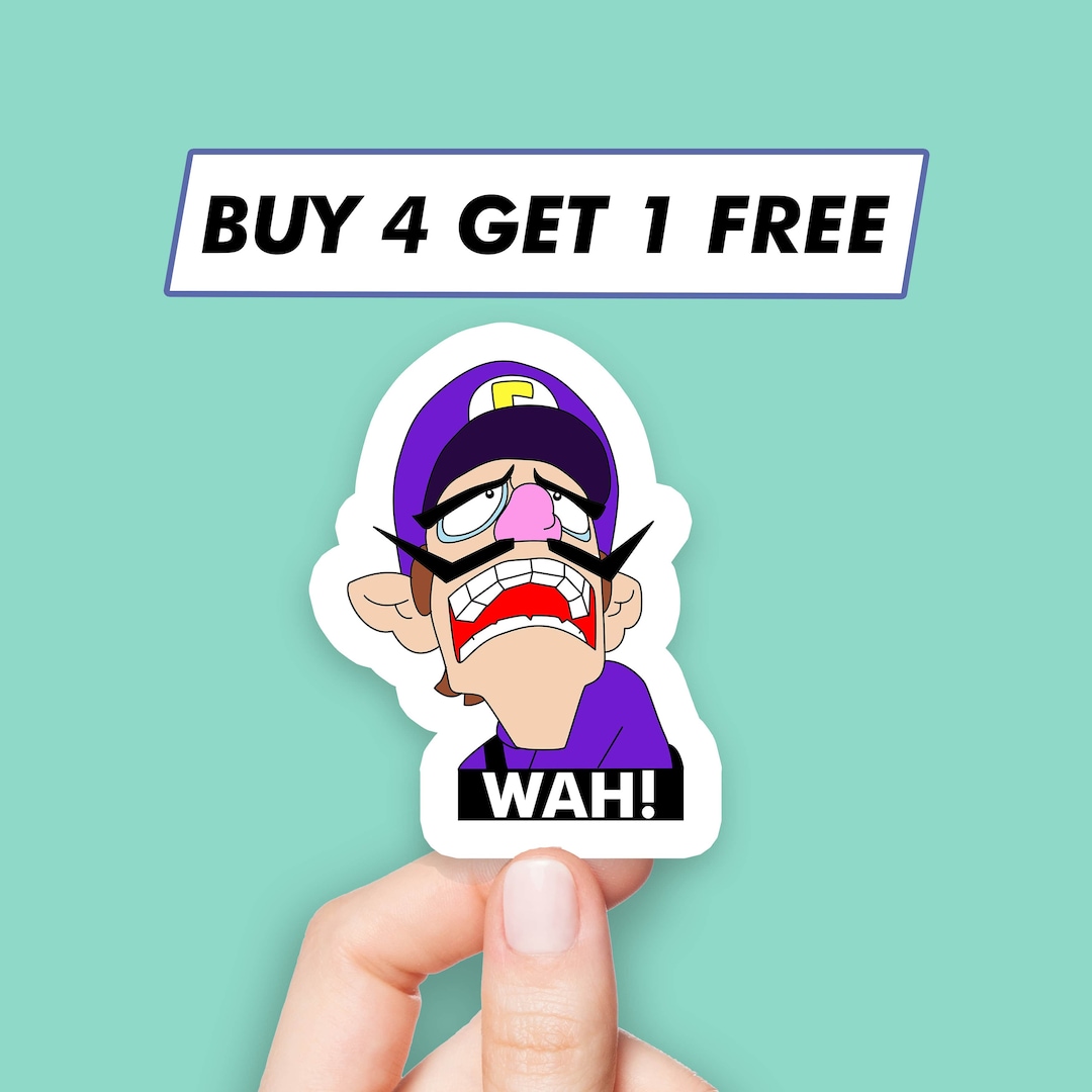 Cool Waluigi Sticker Super Mario Meme Stickers Laptop Stickers ...