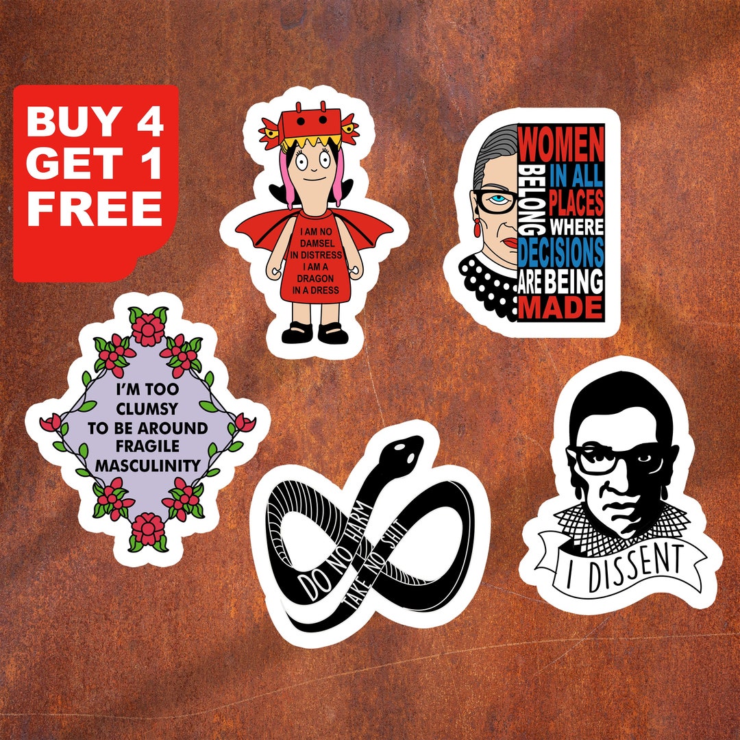 Ruth Bader Quote Stickers Cute Dragon Stickers Rbg Gifts Inspiring ...