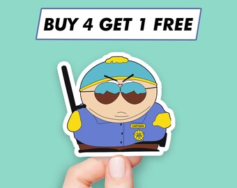 Cartman Cop Sticker - Etsy