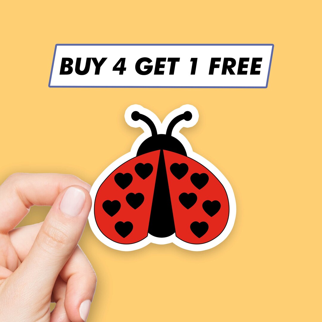 Cute Ladybug Sticker Lady Beetle Emoji Stickers Laptop Stickers ...