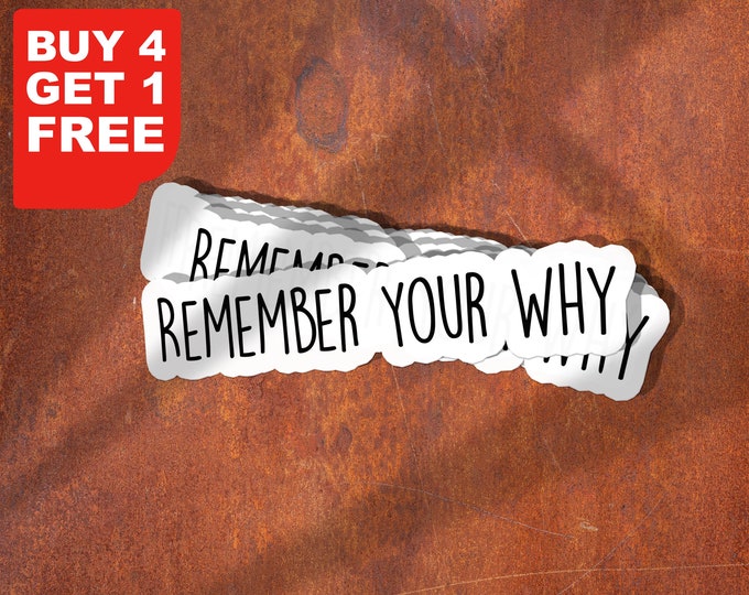 Remember Your Why Sticker, Funny Stickers, Motivation Laptop Decals ...