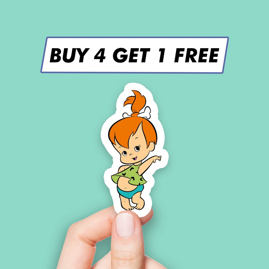 Flintstones Pebbles Flintstone Sticker Funny Cartoon Stickers Laptop ...