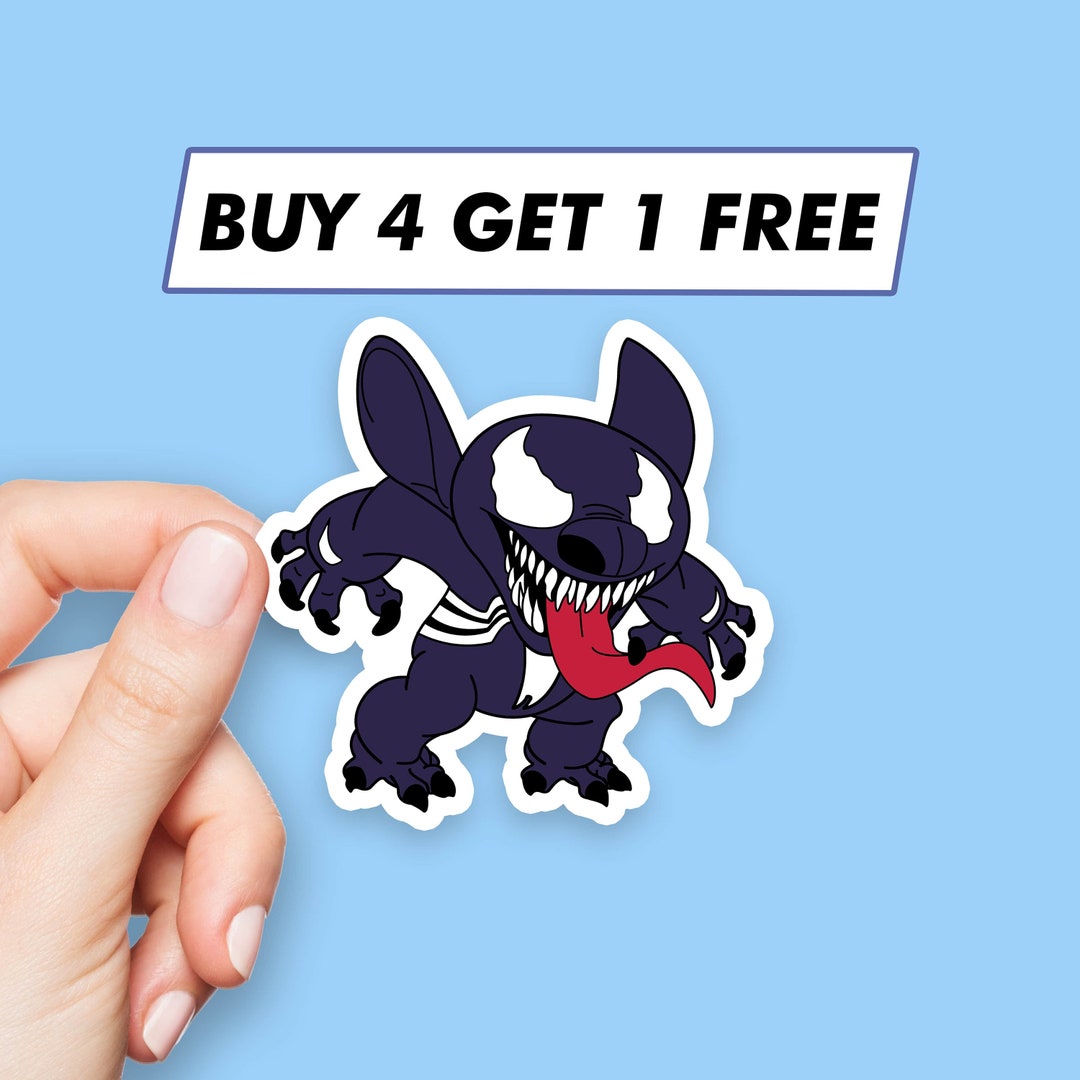 Venom Stitch Sticker Spiderman Alien Stickers Laptop Stickers Aesthetic ...