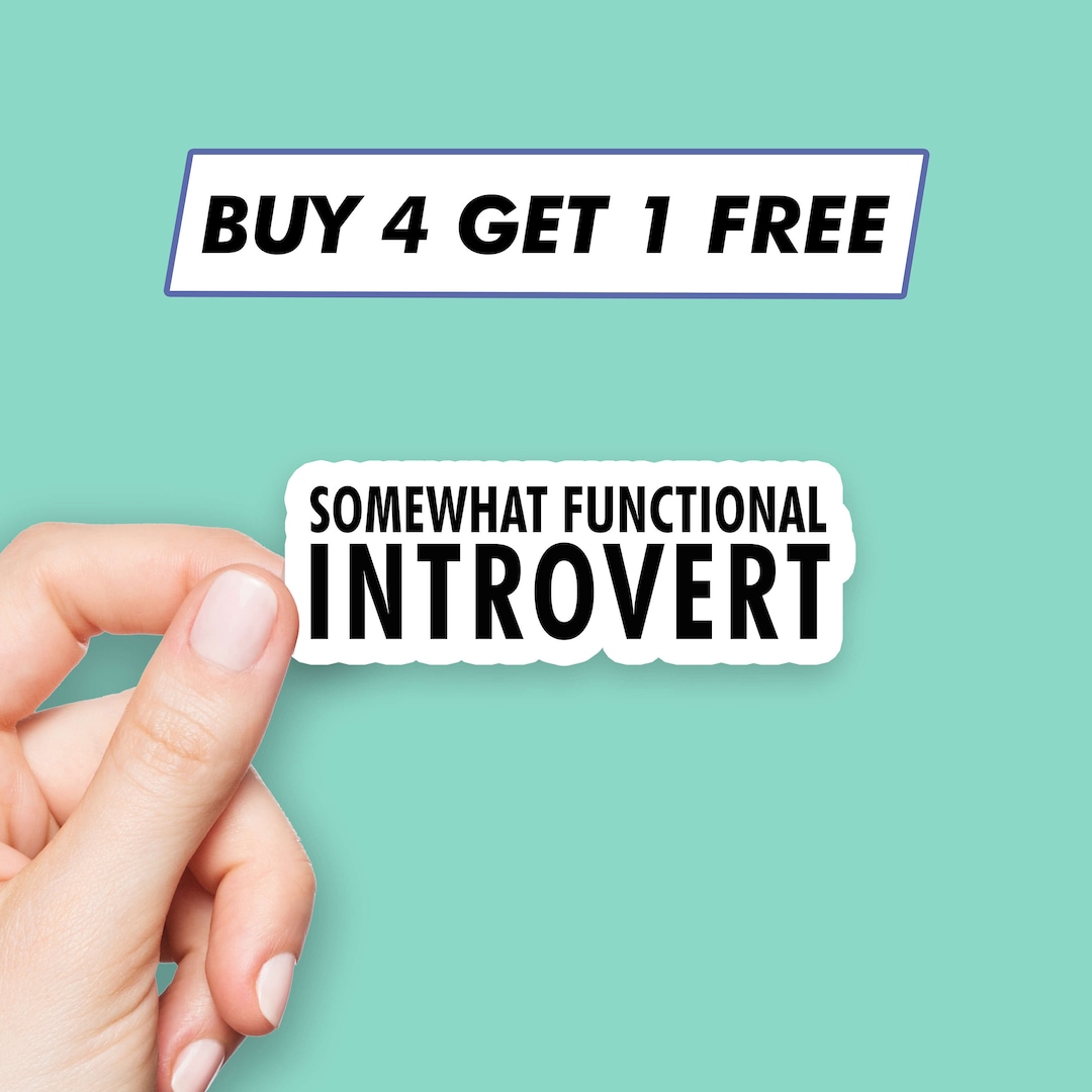 Funny Introvert Sticker Anti Social Quote Stickers Laptop Stickers ...