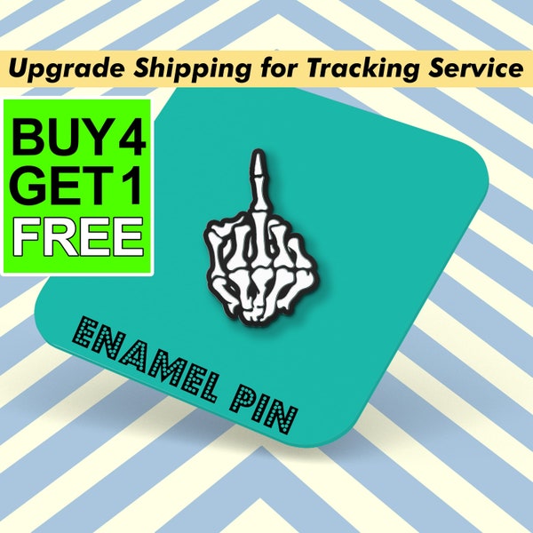 Middle Finger Pin Skeleton - Etsy