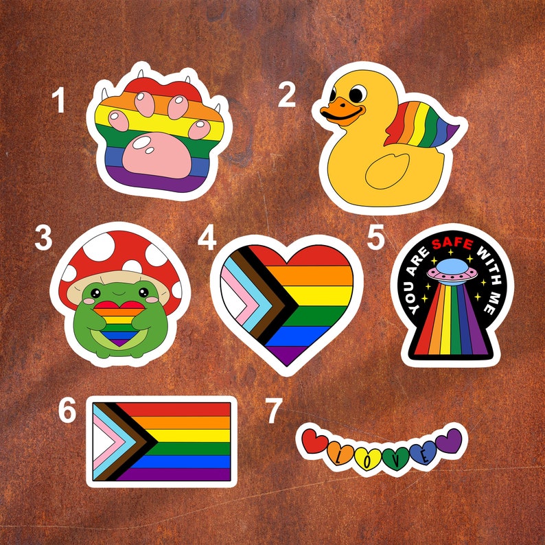 Lgbt Flag Sticker Gay Lgbtq Sticker Pride Stickers Lgbt Lgbtq Couples ...