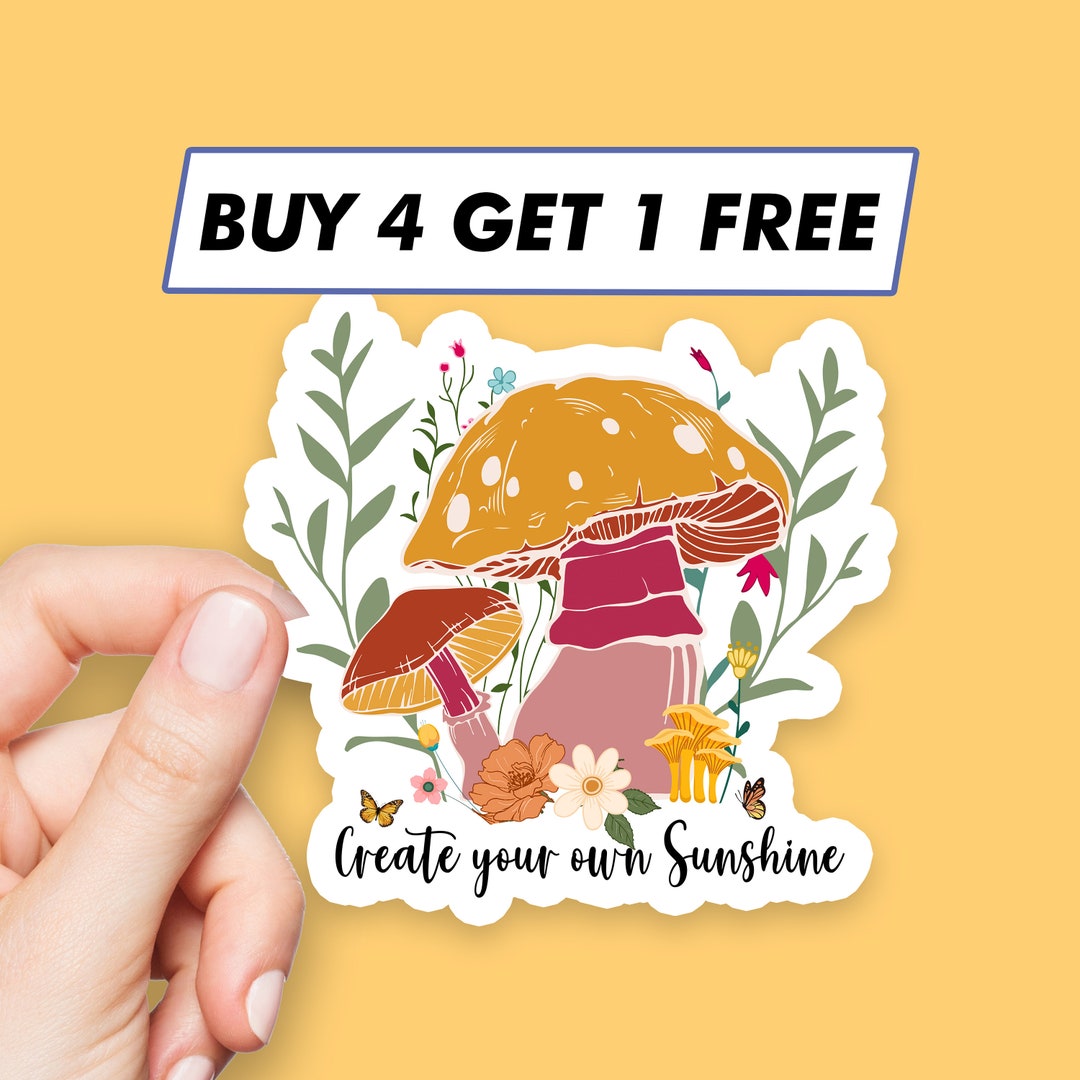 Floral Create Sunshine Sticker Girl Power Sayings Stickers Laptop ...