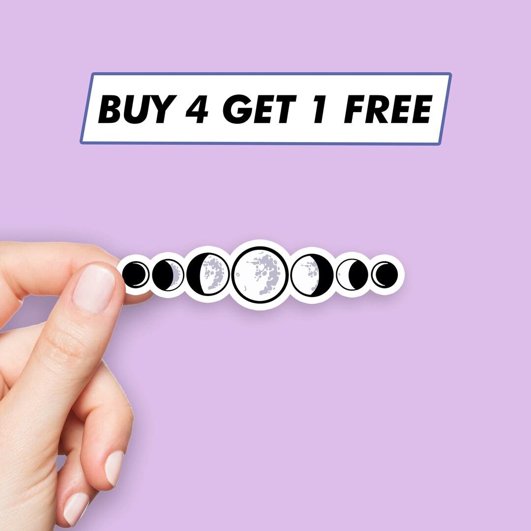 Cool Moon Phases Sticker Witch Moon Stickers Laptop Stickers Aesthetic ...