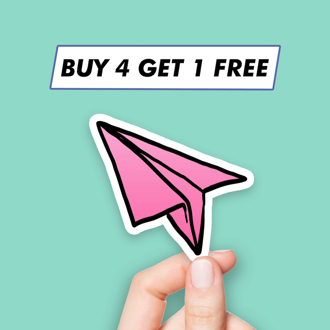 Cute Paper Plane Sticker Retro Adventure Stickers Laptop Stickers ...