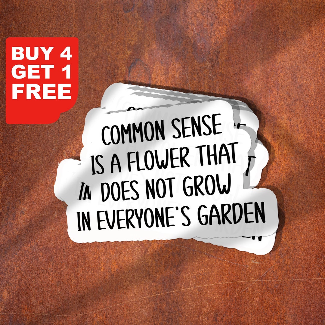 Common Sense Joke Sticker, Funny Sticker, Common Sense Laptop Decals ...