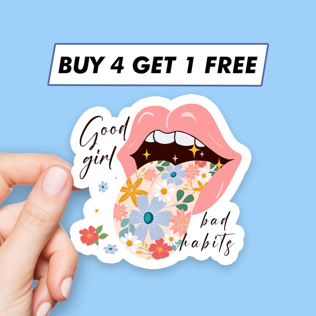 Good Girl Bad Habits Sticker Girl Power Sayings Stickers Laptop ...