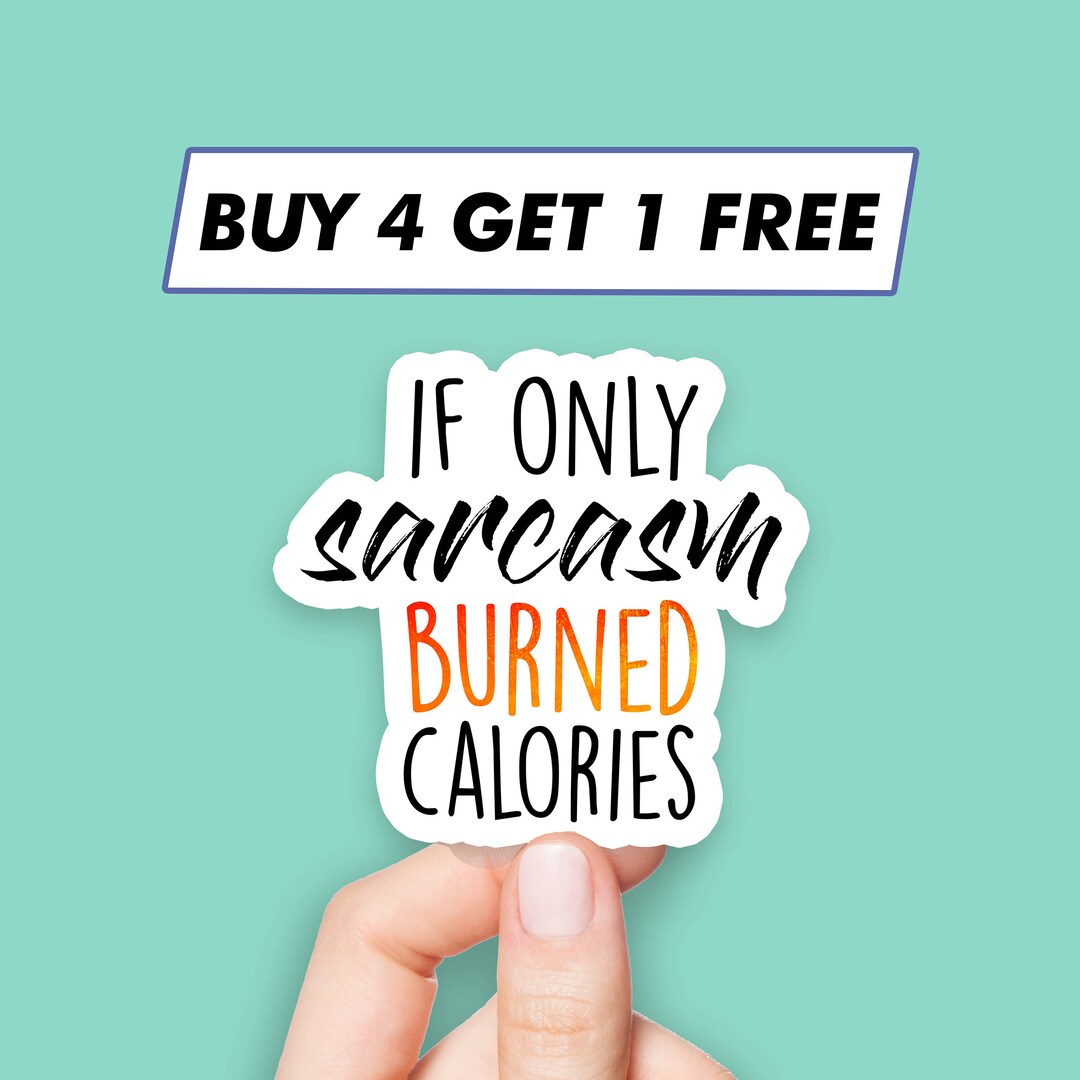 Punk Sarcasm Calories Sticker Funny Quote Stickers Laptop Stickers ...