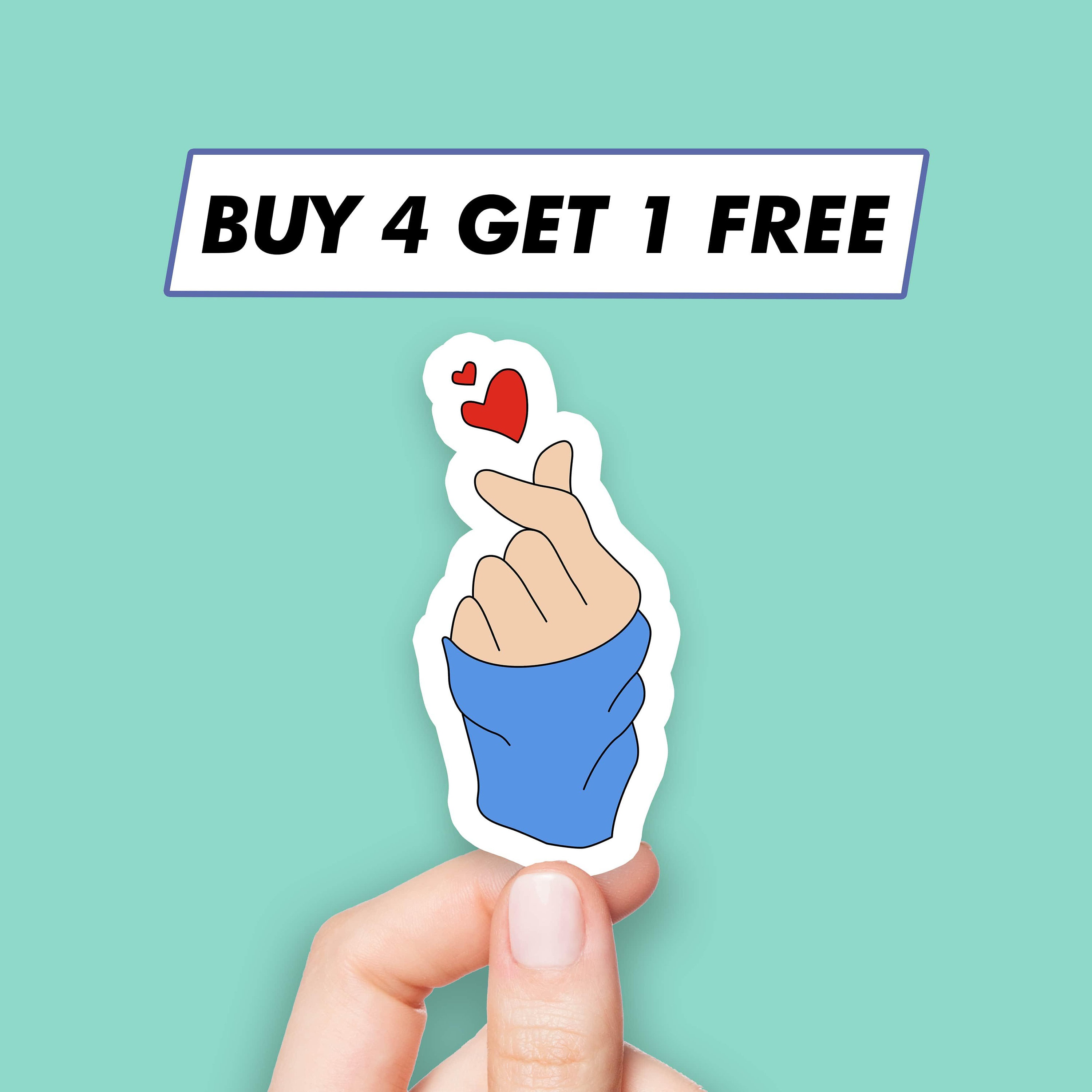 Korean Heart Finger Sticker - Etsy