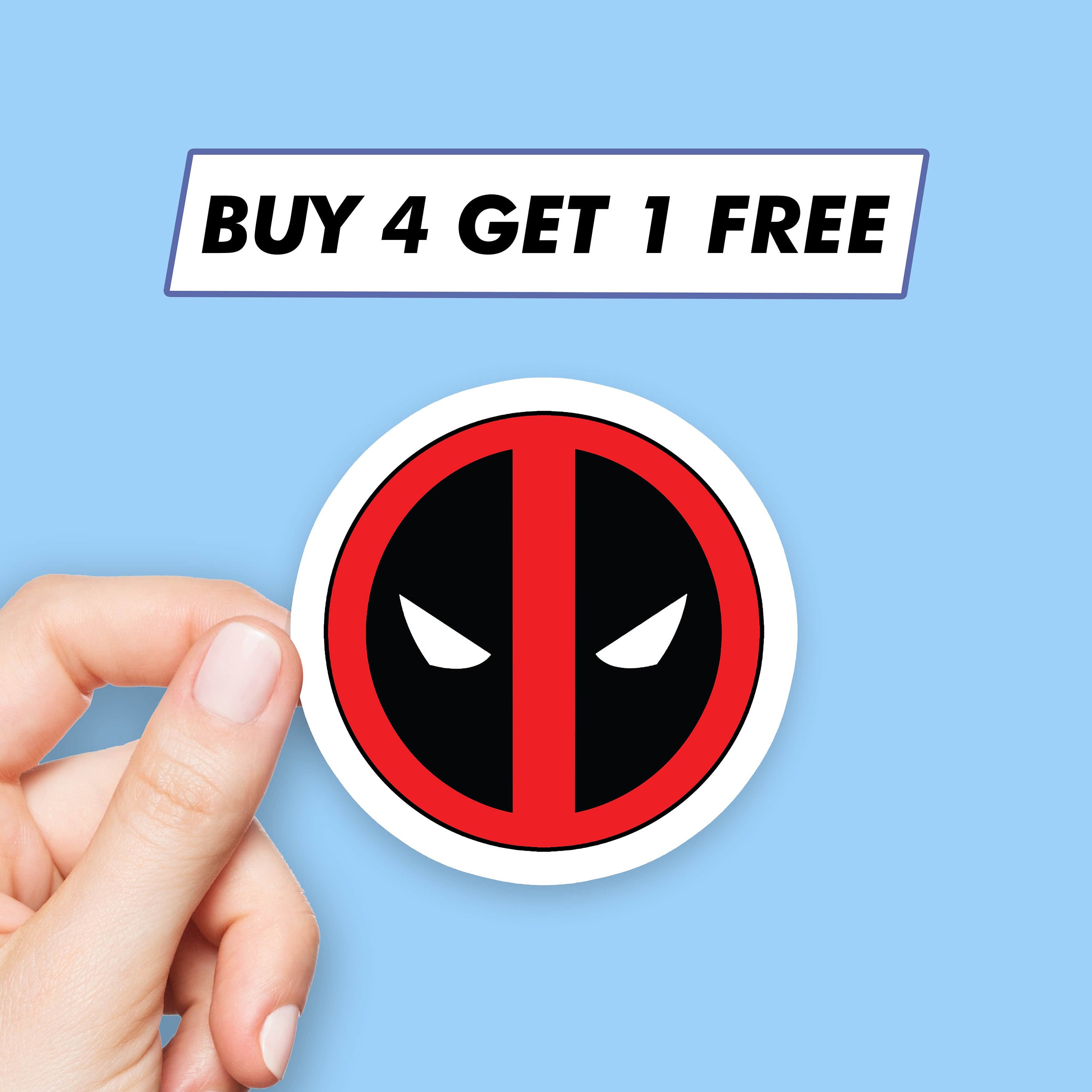 Deadpool Logo Sticker Superhero Comic Stickers Laptop Stickers | Etsy