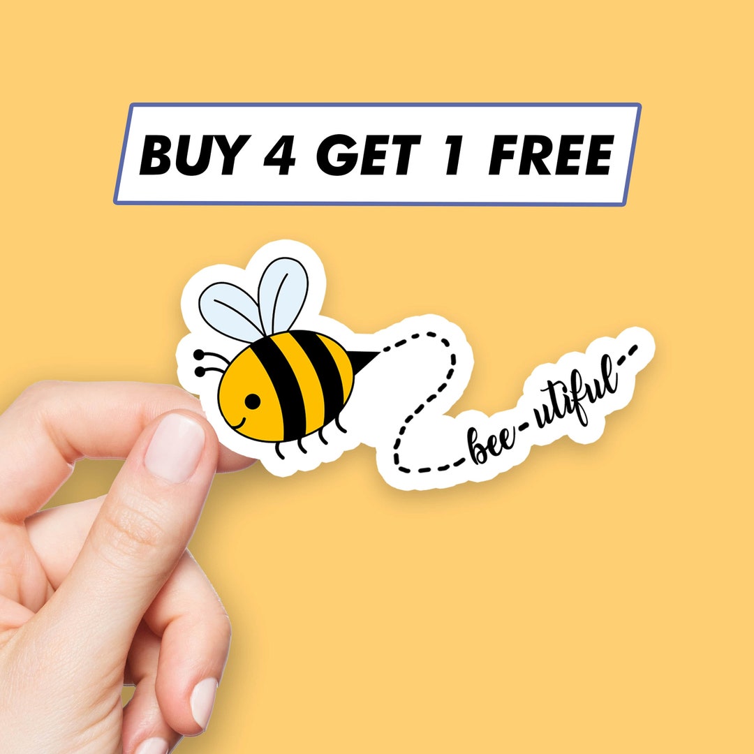 Cute Beautiful Sticker Bumble Bee Quote Stickers Laptop Stickers ...