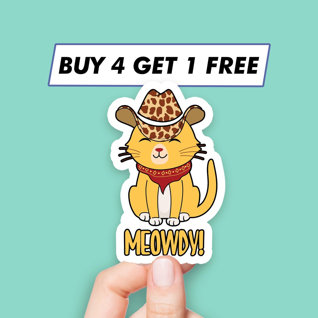Funny Meowdy Sticker Cat Sayings Stickers Laptop Stickers Aesthetic ...
