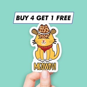 Funny Meowdy Sticker Cat Sayings Stickers Laptop Stickers Aesthetic ...
