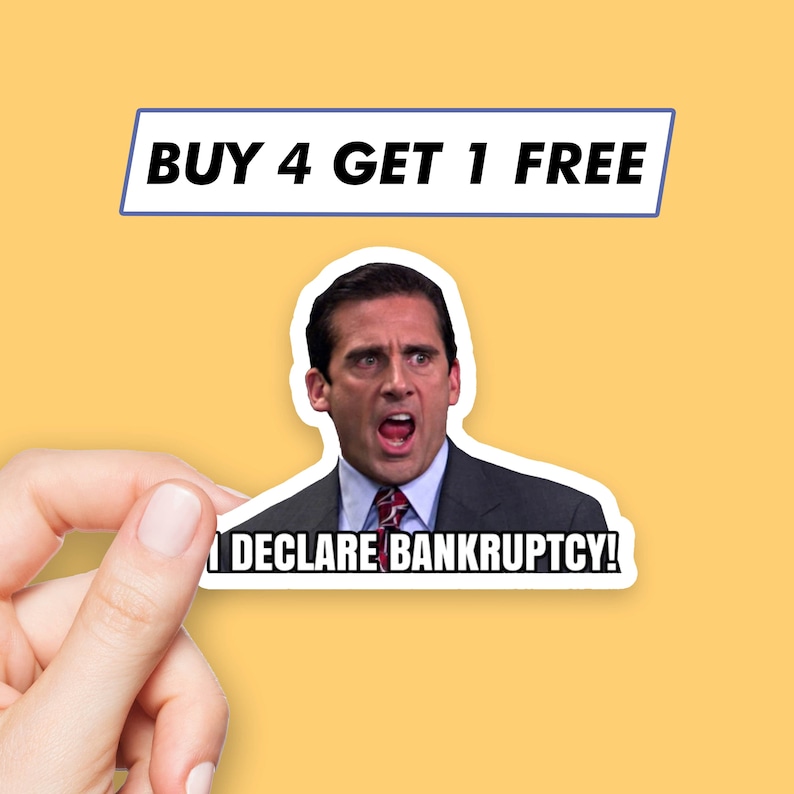 Michael Scott Bankruptcy Sticker the Office Meme Stickers Laptop ...
