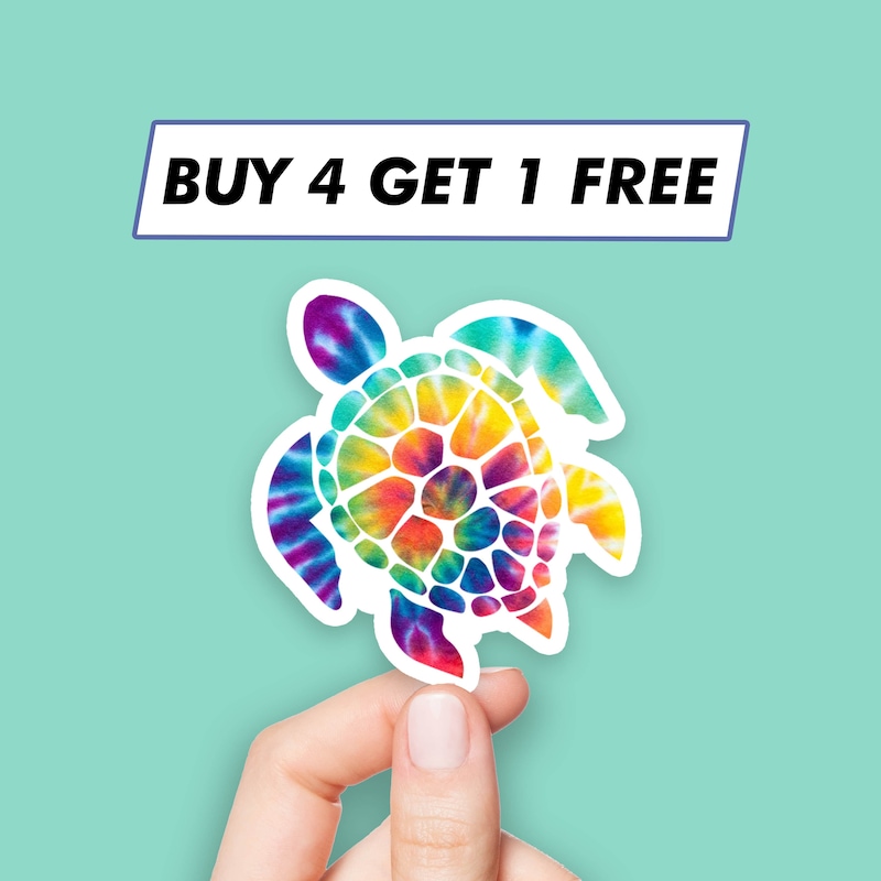 Rainbow Turtle Stickers - Etsy