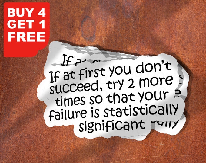 Funny Math Statistics Sticker, Math Laptop Stickers, Math Water Bottle ...