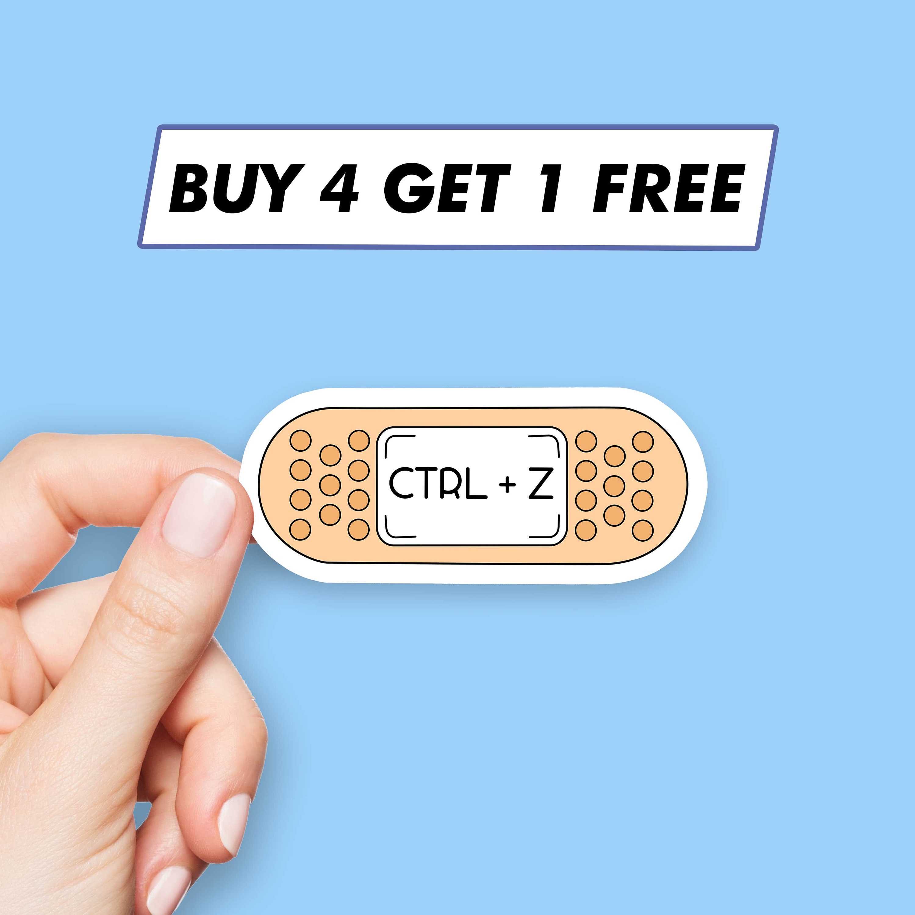 Undo Ctrl Z Sticker Bandaid Quote Stickers Laptop Stickers Aesthetic ...