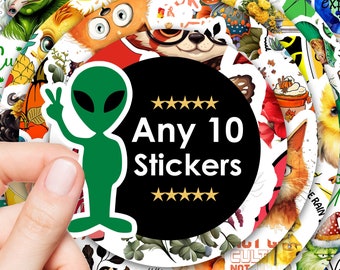 Any 10 Stickers, Sticker Bundles, Vinyl Stickers for Laptops, Water ...