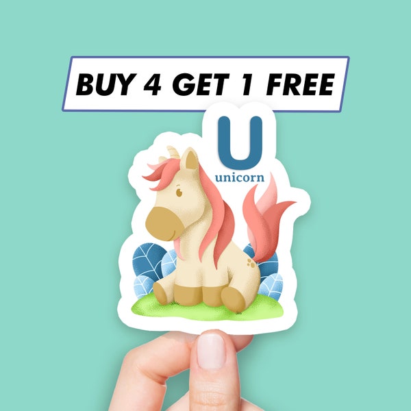Unicorn Letter Stickers - Etsy