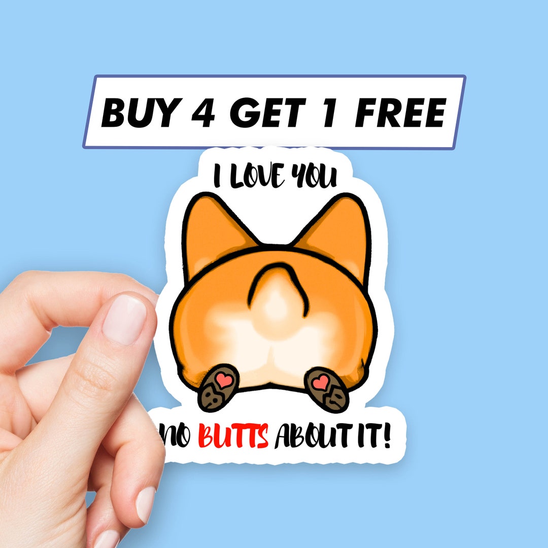 Cute Corgi Butt Sticker Puppy Dog Stickers Laptop Stickers Aesthetic ...
