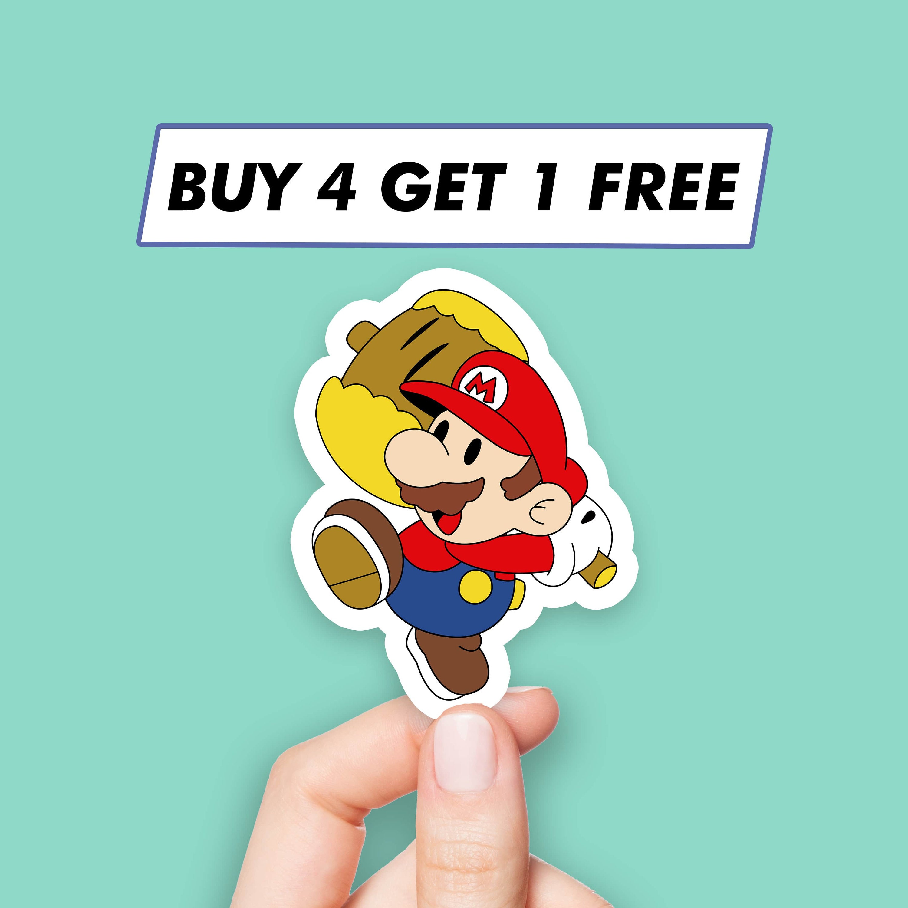 Cute Paper Mario Sticker Super Mario Cool Stickers Laptop - Etsy