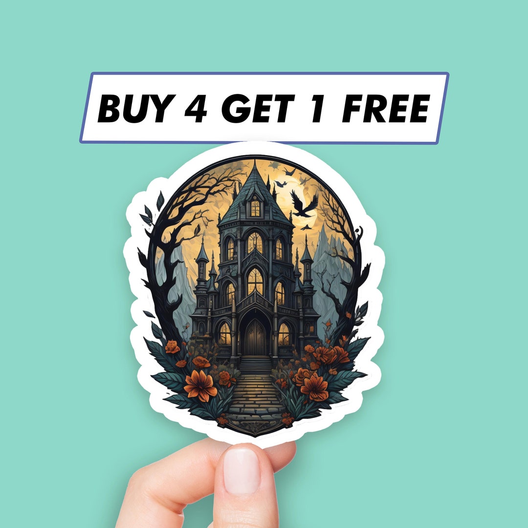 Gothic Architecture Sticker Halloween Horror Stickers Laptop Stickers ...