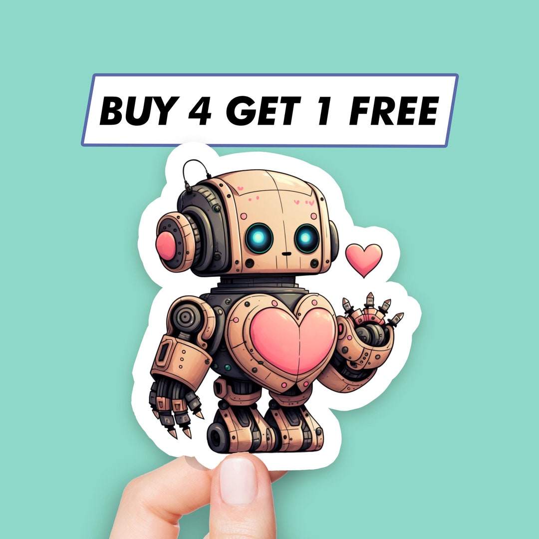 Science Robot Sticker Tech Steampunk Stickers Laptop Stickers Aesthetic ...