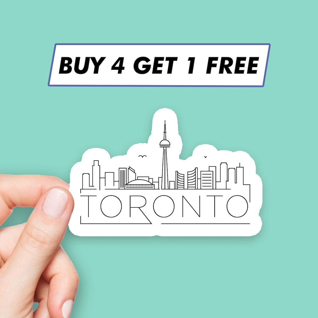 Toronto Skyline Sticker Cityscape Architecture Stickers Laptop Stickers ...