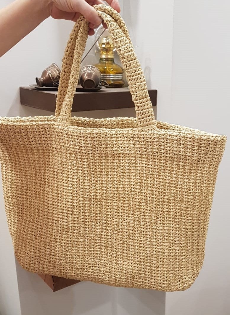 Raffia Beach Handbag, Tote Bag, Crochet Handbag, Shoulder Bag ...