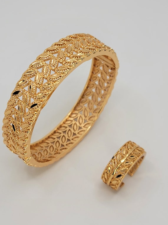 Designed 22k Gold Plated Set - Etsy