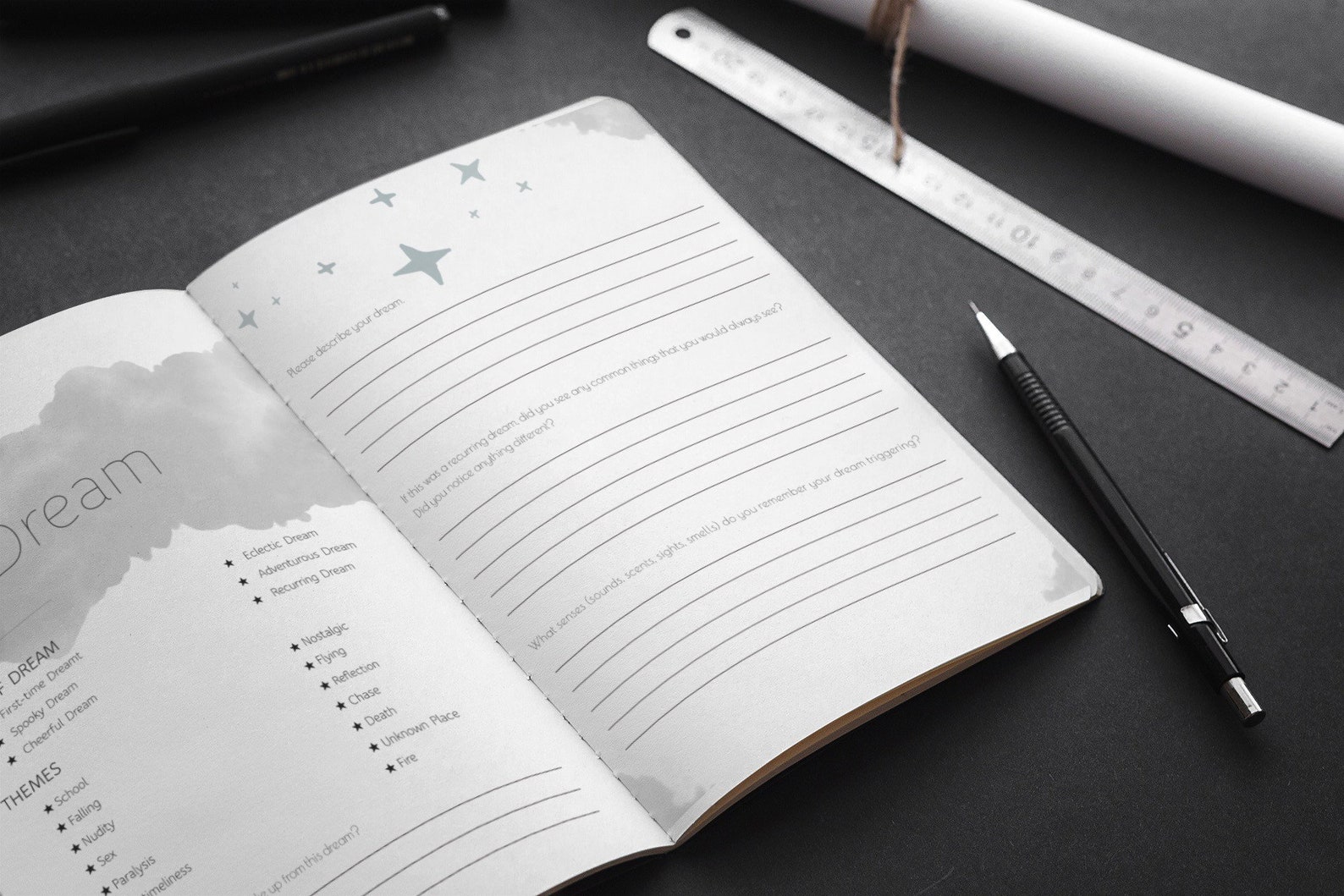 Dream Journal | Printable PDF | Dream Tracker | Printable Dream Log ...
