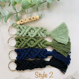 Macramé Keychain - Etsy