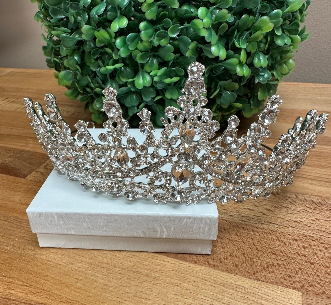Bridal Tiara Crystal Crown Silver Crystal Tiara Princess Hair - Etsy