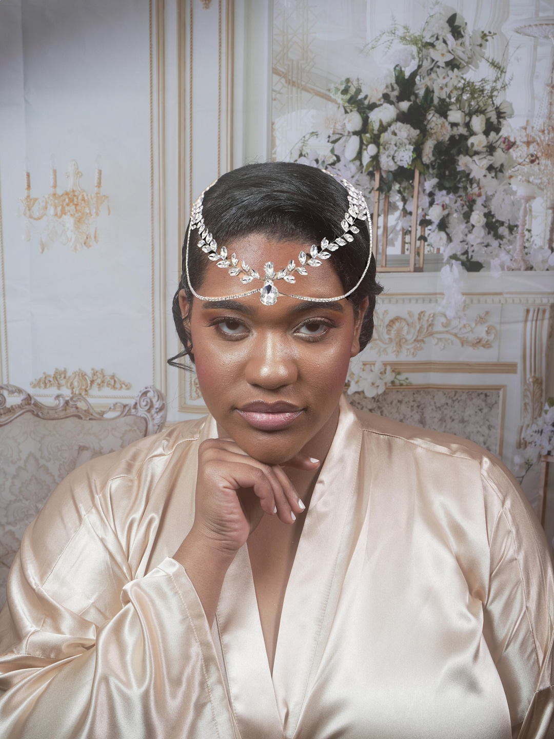 Forehead Headband Crystal Head Chain Forehead Chain Wedding Headband ...